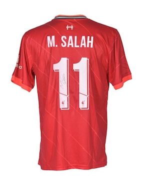 Playera firmada por Mohamed Salah del Liverpool temporada 2021-2022 Idolos